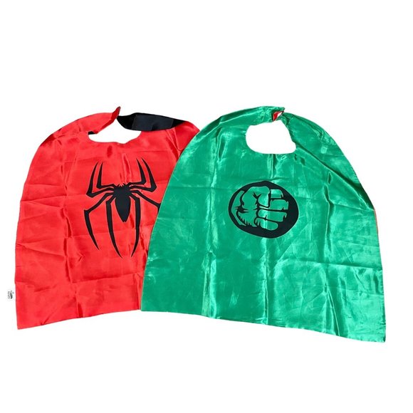 Accessories | Kids Superhero Reversible Capes Spiderman Hulk Thor ...